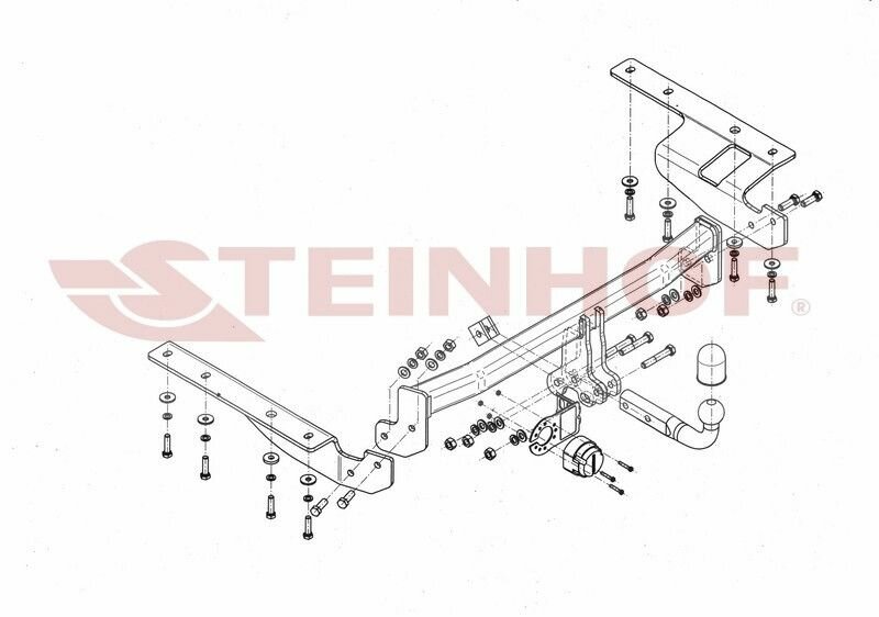 Фаркоп на Honda CR-V 2007-2012 (паспорт и сертификат в комплекте)(без электрики) Steinhof. H-057