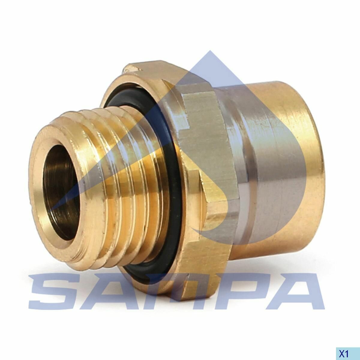 Фитинг D8 на М16х1,5 автоматический прямой латунь 096.2114 SAMPA