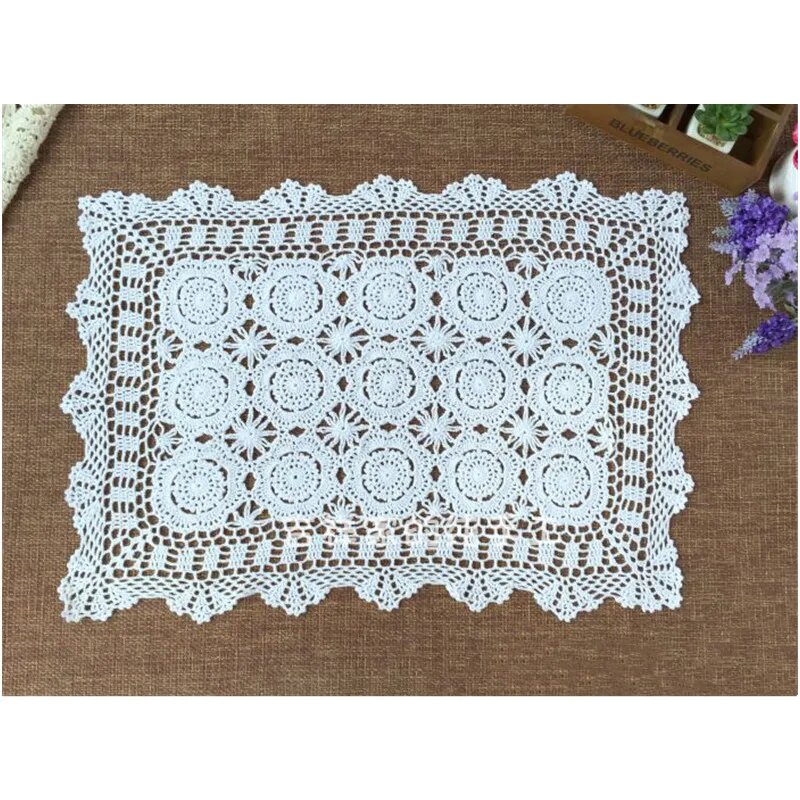 Белая вязаная салфетка-плейсмат 35x50 см Design2