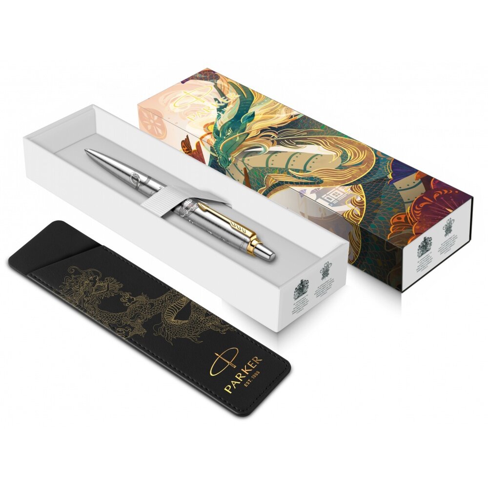 Parker 1953182_setLE24 Шариковая ручка с чехло parker jotter core k63 dragon special edition, stainless steel gt