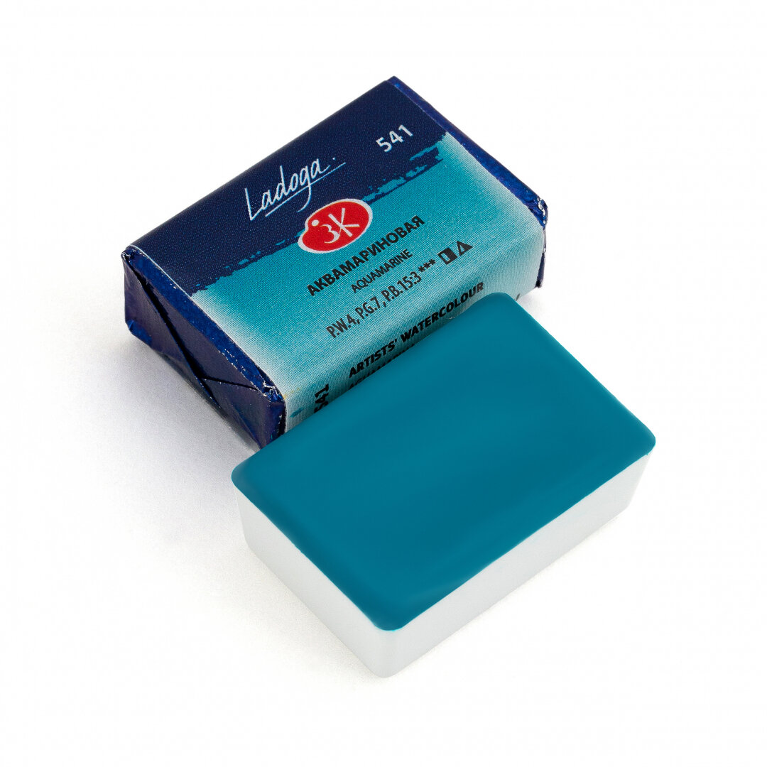 Невская Палитра Ладога акварель кювета 2,5 мл Аквамариновая