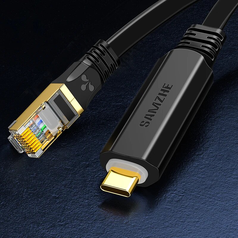 Кабель SAMZHE Type C к консоли RJ45, последовательный адаптер RS232, кабель консоли преобразователя RJ45 8P8C