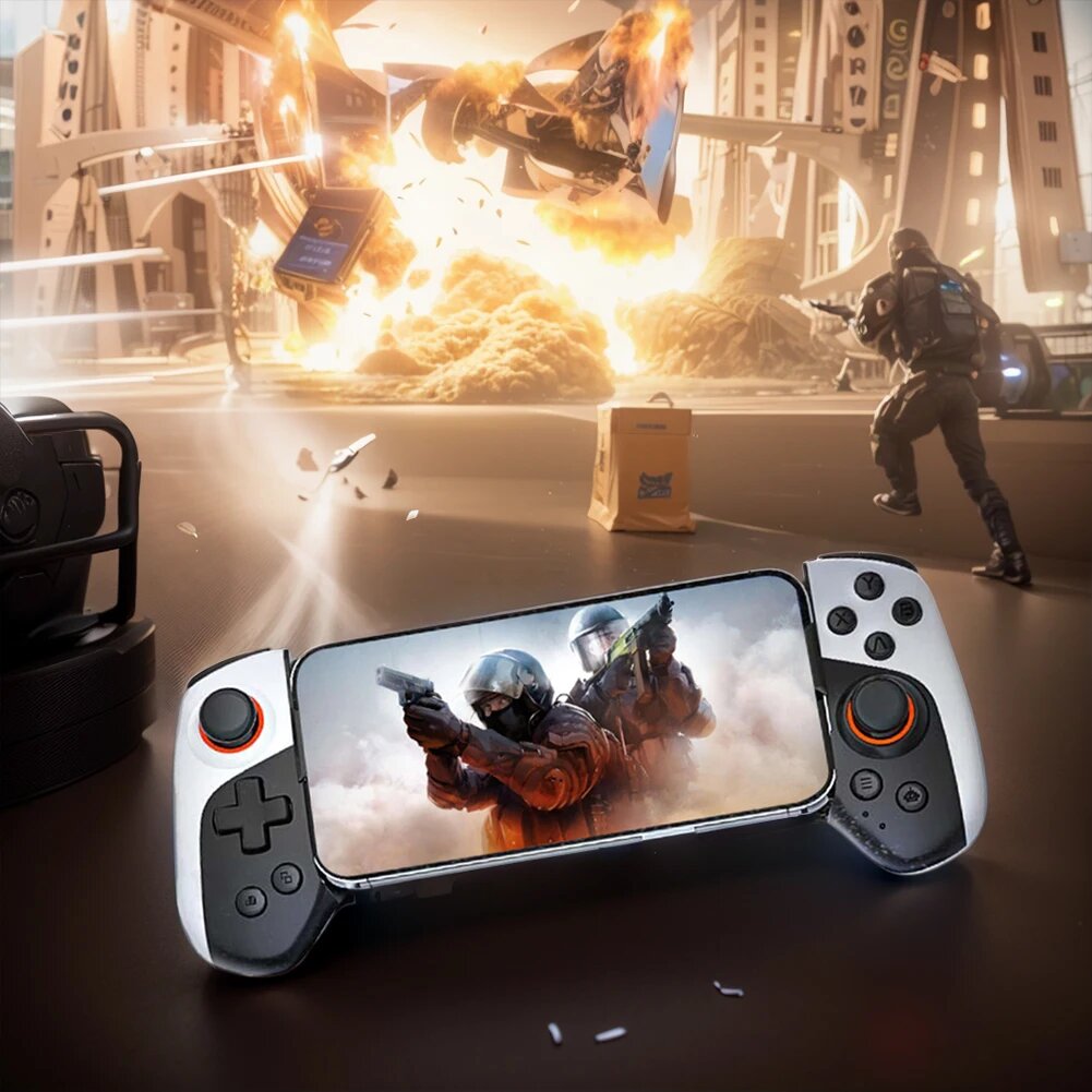 Геймпад для сотового телефона, совместимый с Bluetooth5.3, турбо/задняя кнопка/вибрационный игровой контроллер для телефона, макрофункция для Android и iPhone