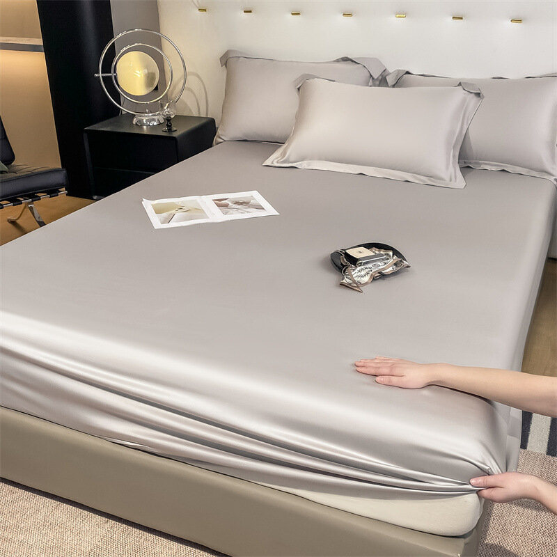 Простыня "Кокосово-серая", тенсел, 245x265 см