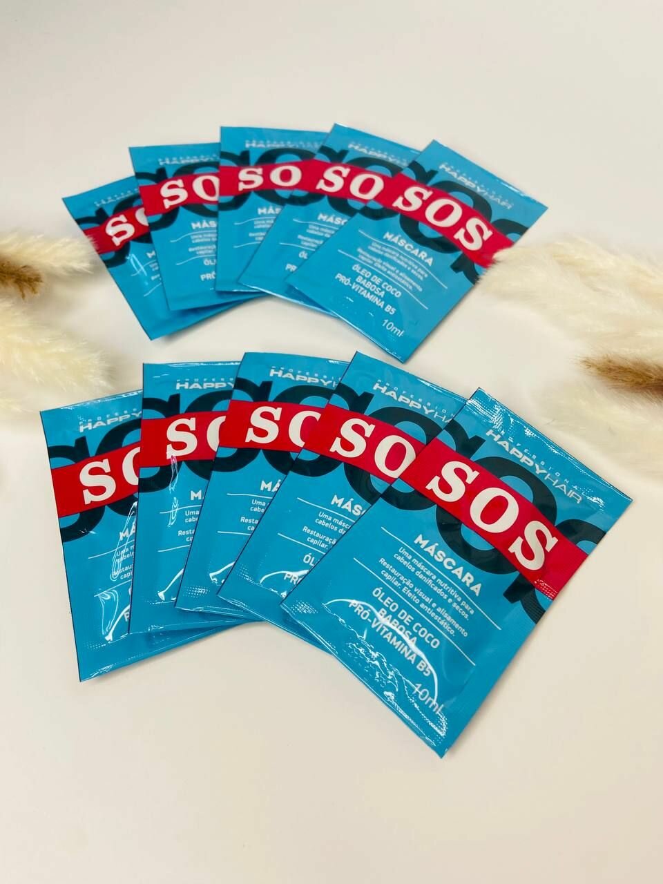 Набор Саше Happy Hair SOS маска без сульфатов,10шт х 10 мл