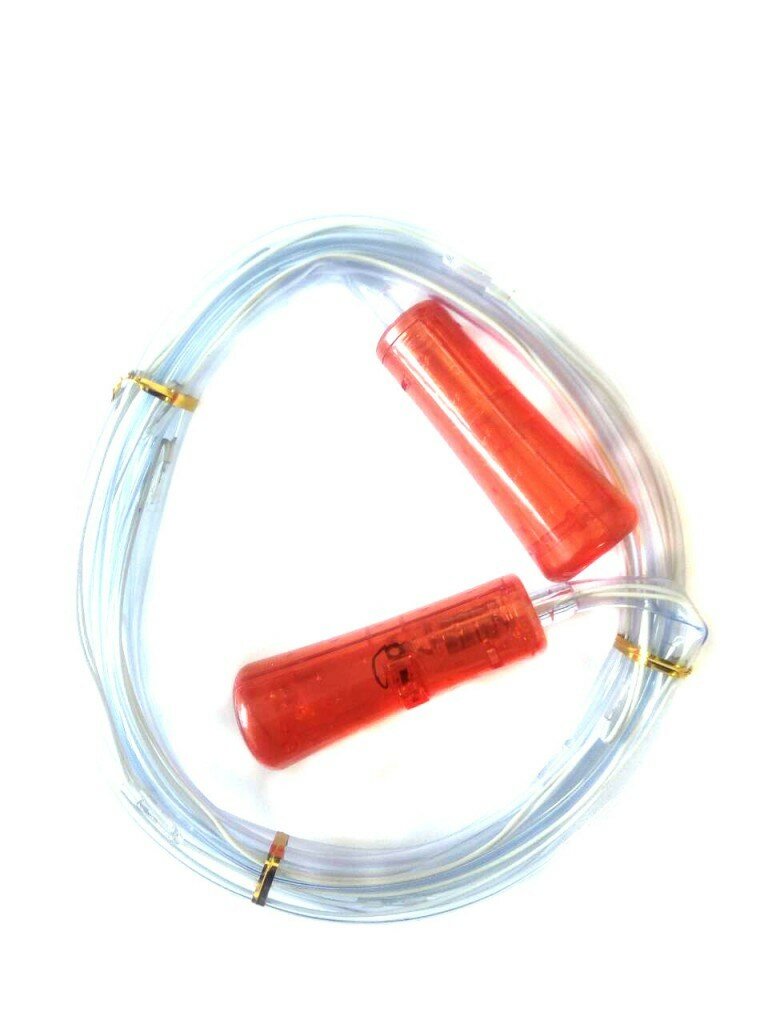 Скакалка светящаяся с выключателем, пластмасса, силикон, длина 2,15 м