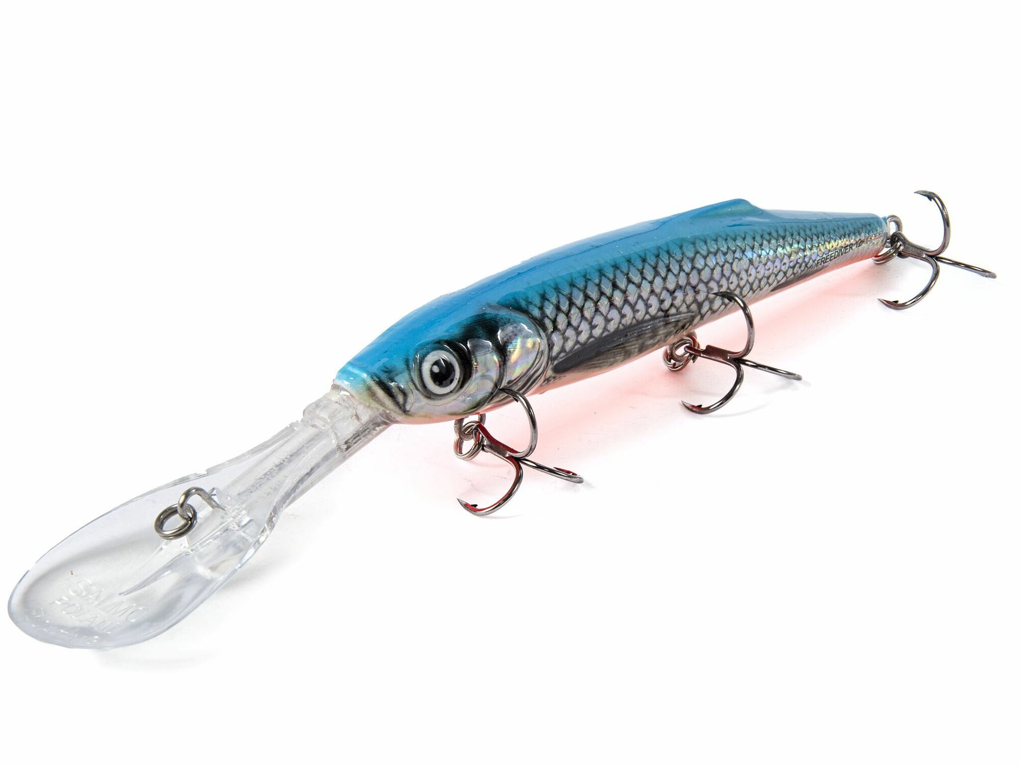 Воблер судака и щуки SALMO POLAND FREEDIVER SDR 12/SIB, ратлины для зимней и летней рыбалки