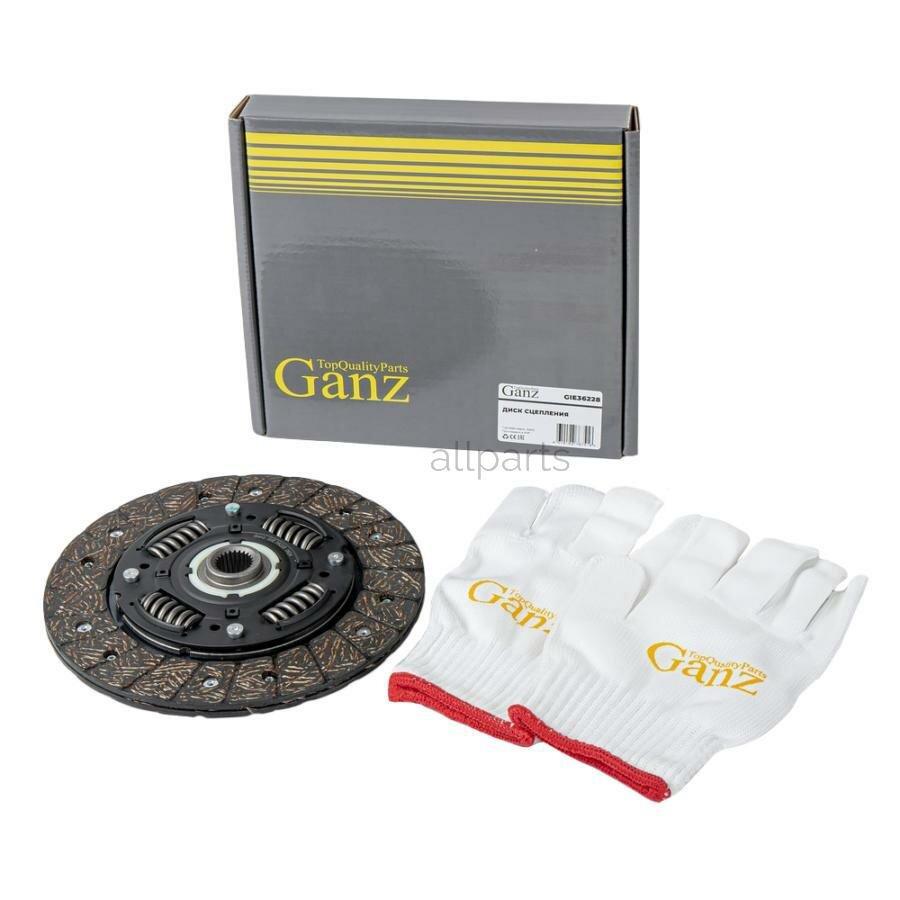 GANZ GIE36228 Диск сцепления (усиленное) для CHEVROLET Lanos, DAEWOO Nexia , ZAZ Chance (1,5 8V GANZ GIE36228