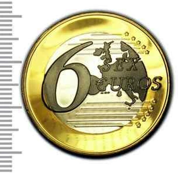 6 секс евро, 6 sex euros #14, сувенирная монета в подарок сувенирная копия монеты, нумизматика, деньги для коллекции
