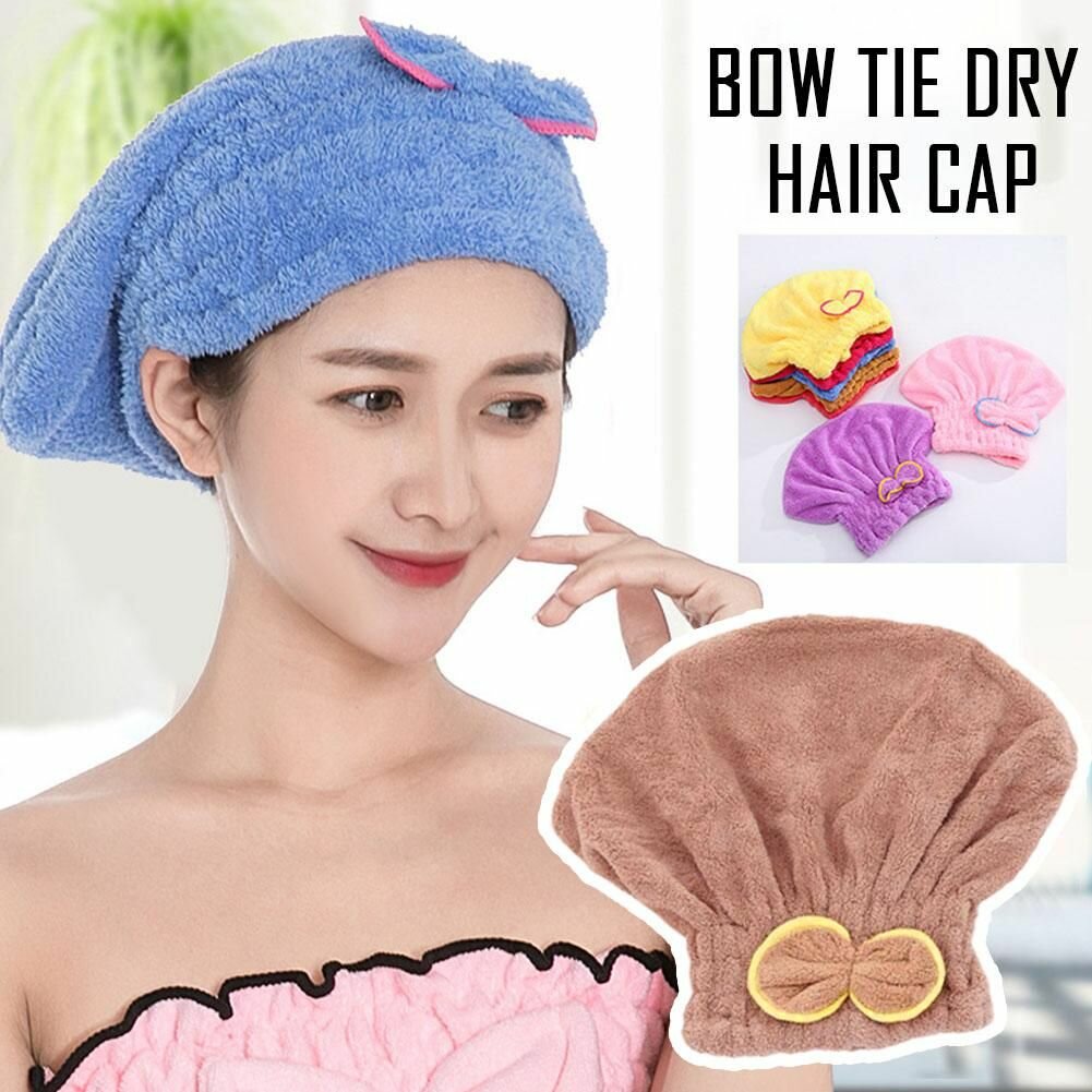 Банное полотенце для волос, Чалма для сушки волос из микрофибры, Тюрбан для головы, Чалма для бассейна