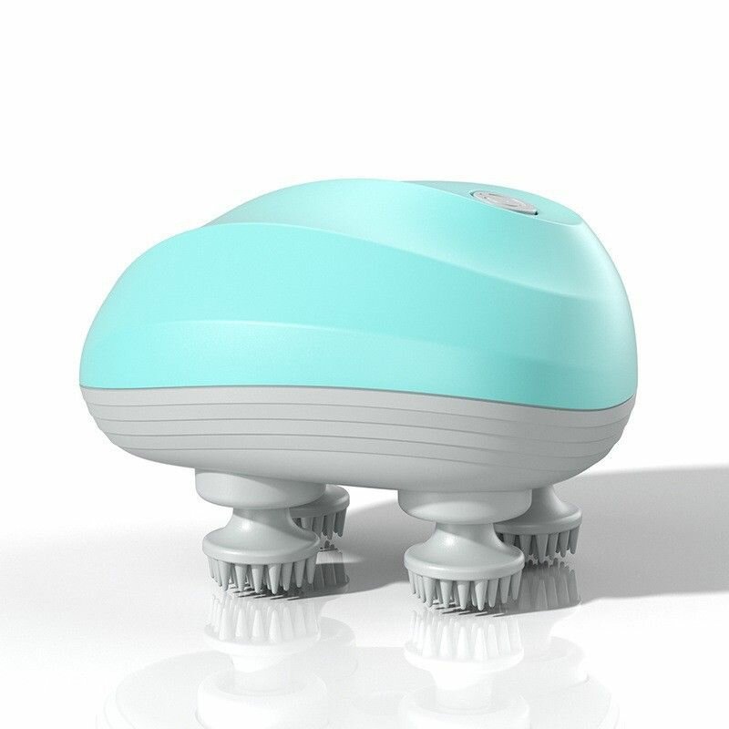 Мягкий электрический массажер для домашних животных Usb-зарядка 3D голова моющаяся игрушка для кошек 1200 мАч(Розовый)