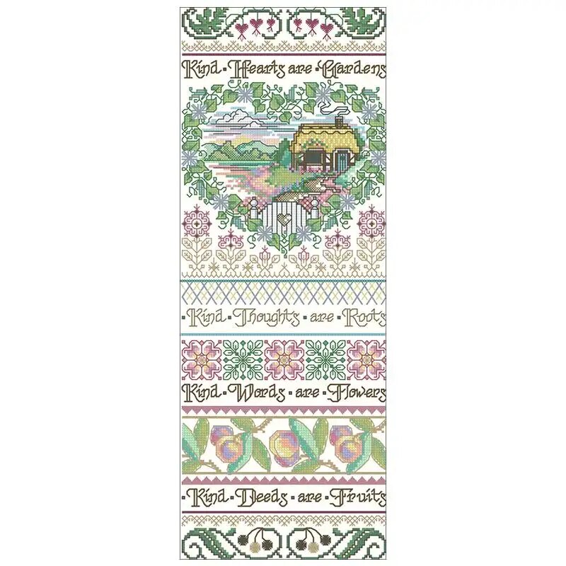 Наборы для вышивания крестом Coelho Трудолюбивая Красивая усадьба 11CT 14CT 18CT 14CT white canvas