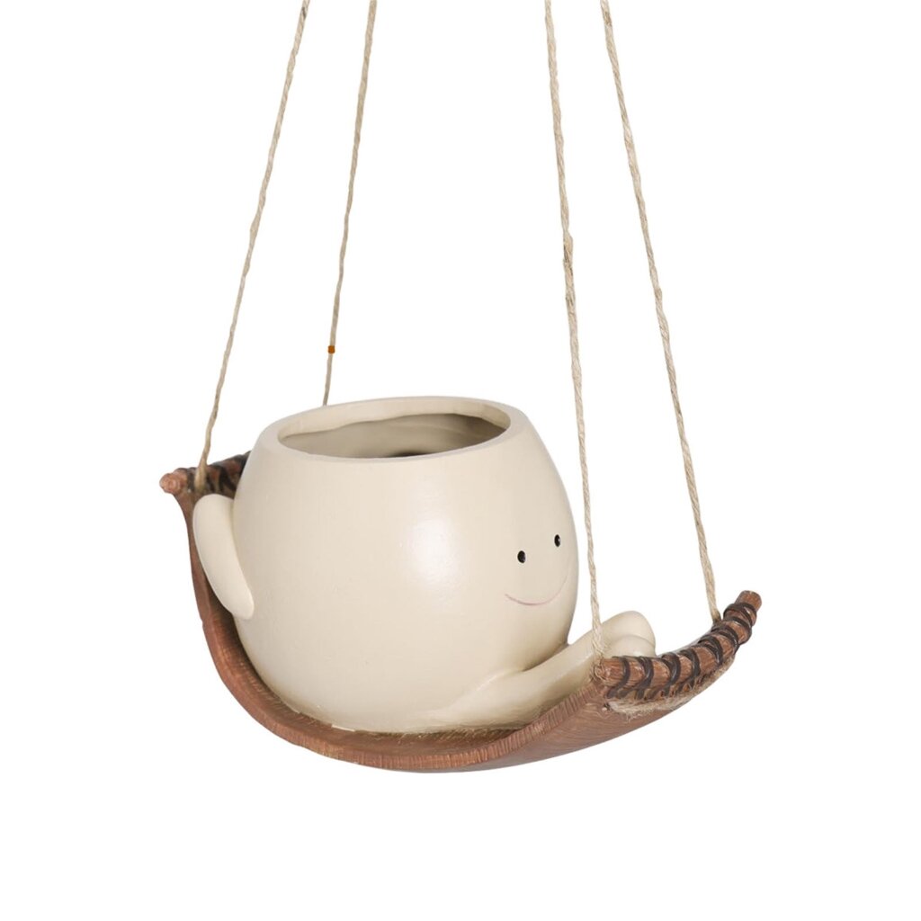 Кашпо для лица с качающимся лицом, милая улыбка, полимерный цветок, прочная голова, креативный гамак, растение