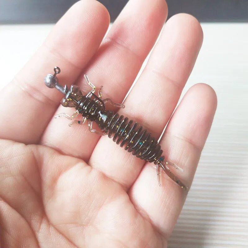 POETRYYI Ларва Силиконовые Приманки 60мм color F