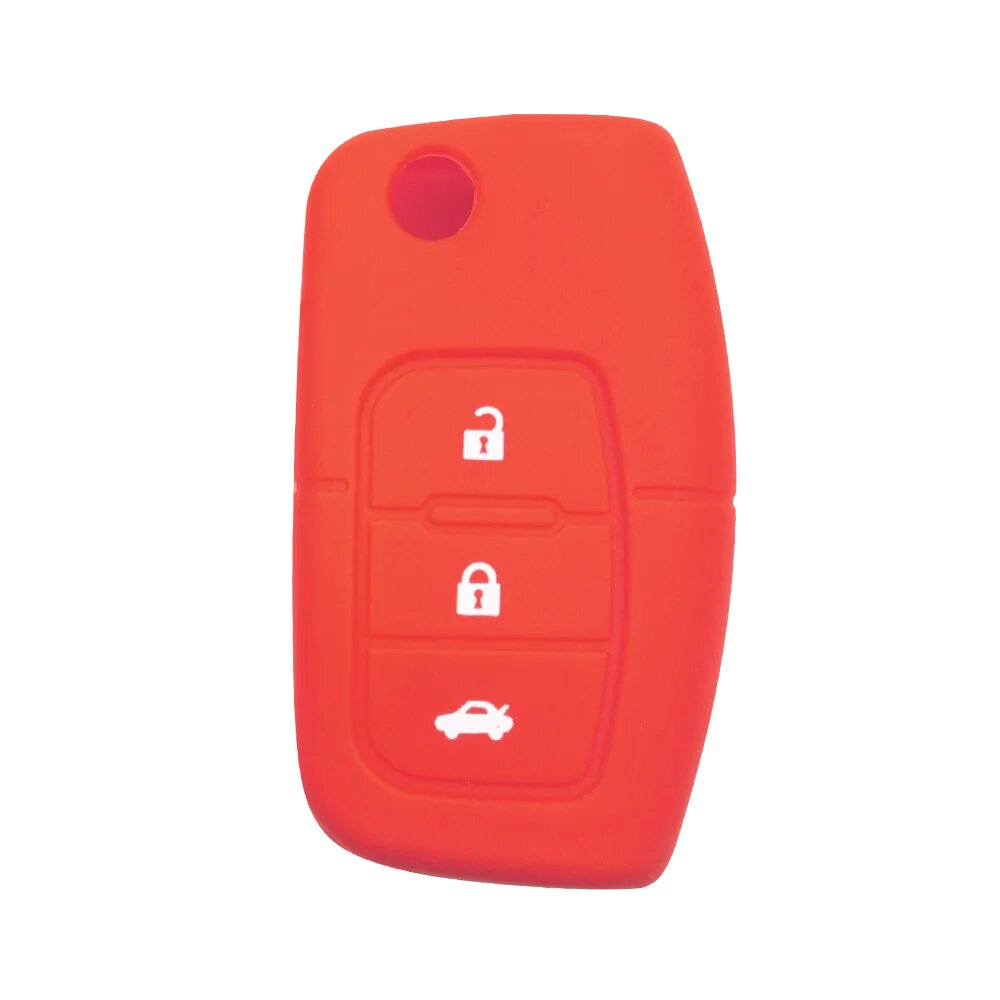 KEYYOU для Ford Fiesta Focus C-Max Galaxy Kuga Mondeo MK4 S-Max Fob умный чехол для пульта дистанционного управления силиконовый чехол для автомобильного ключа Красный