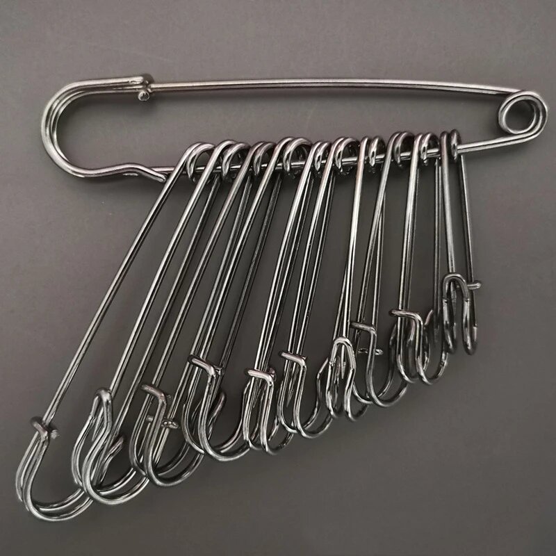 Большие английские булавки из легированной стали, 10 см 1pc, черный