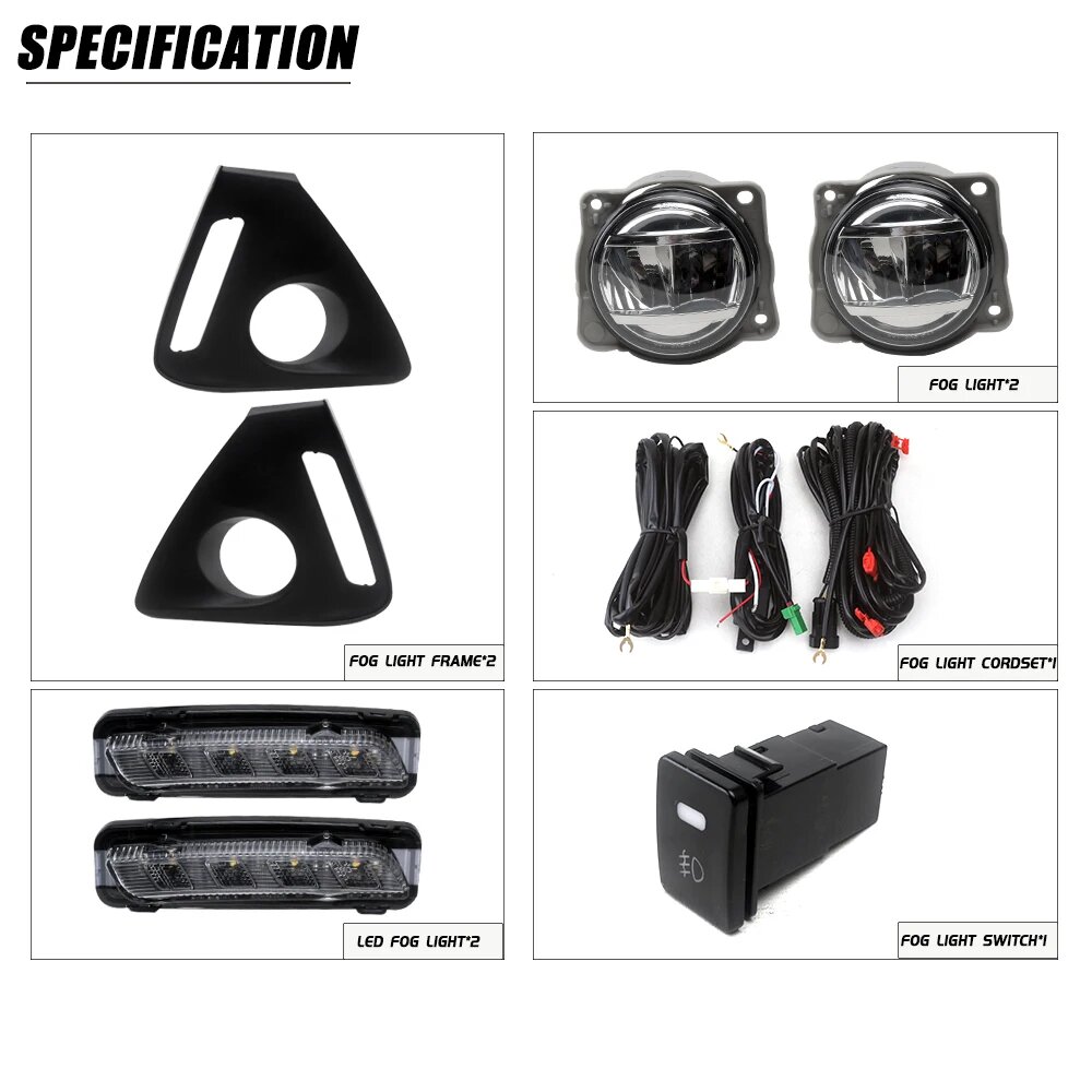 Для Toyota tank 2016 2017 2018 2019 2020 светодиодсветильник световая балка DRL светильник освещение дневное время ходовые огни противотуманная фара с комплектом проводки 2 шт. LEDFOG LAMP1SET