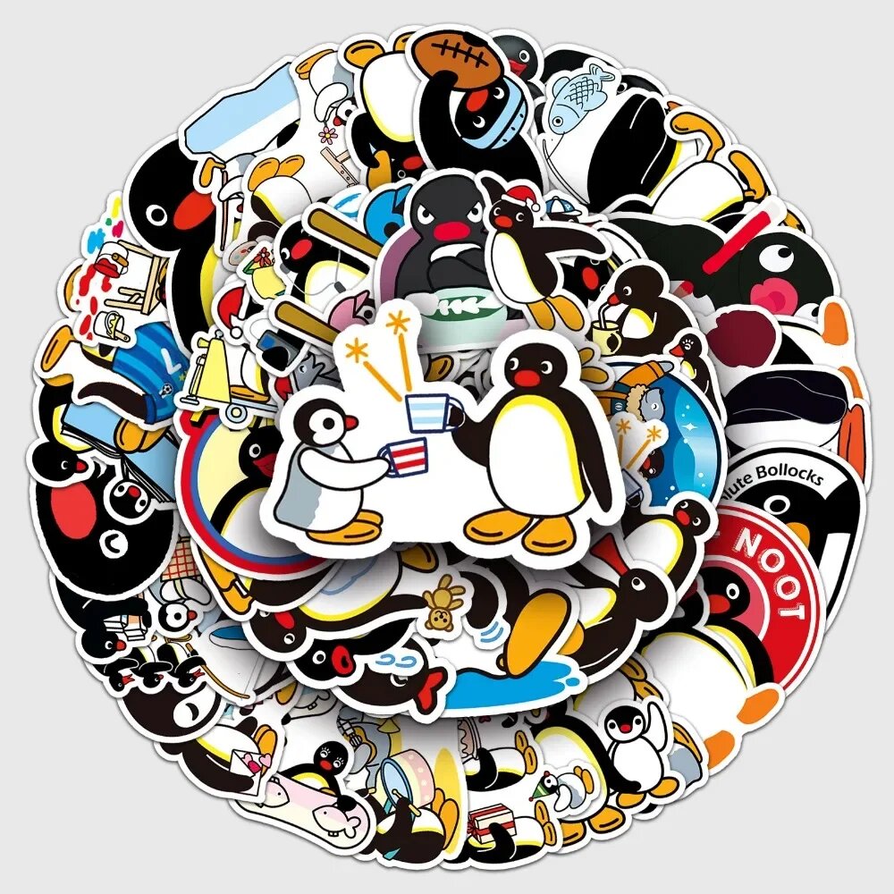 Набор наклеек с пингвинами 50 шт. 50pcs