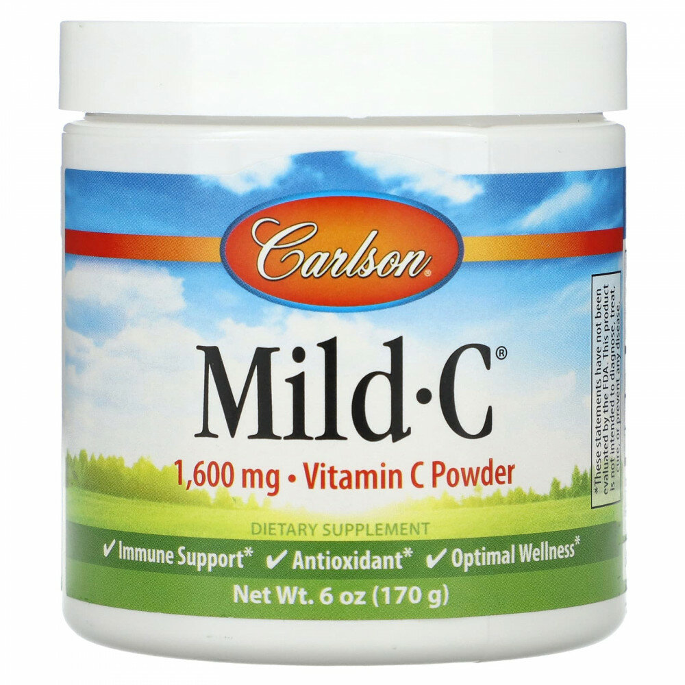 Carlson, Mild-C®, витамин C в порошке, 170 г (6 унций)