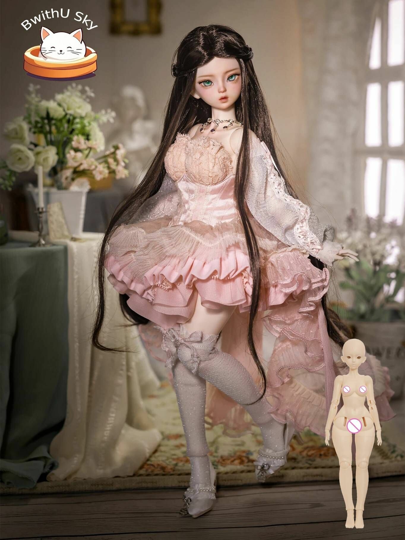 BwithU Joan Bjd Girl 1/4 обнаженная кукла с нормальной кожей, без макияжа, без аксессуаров