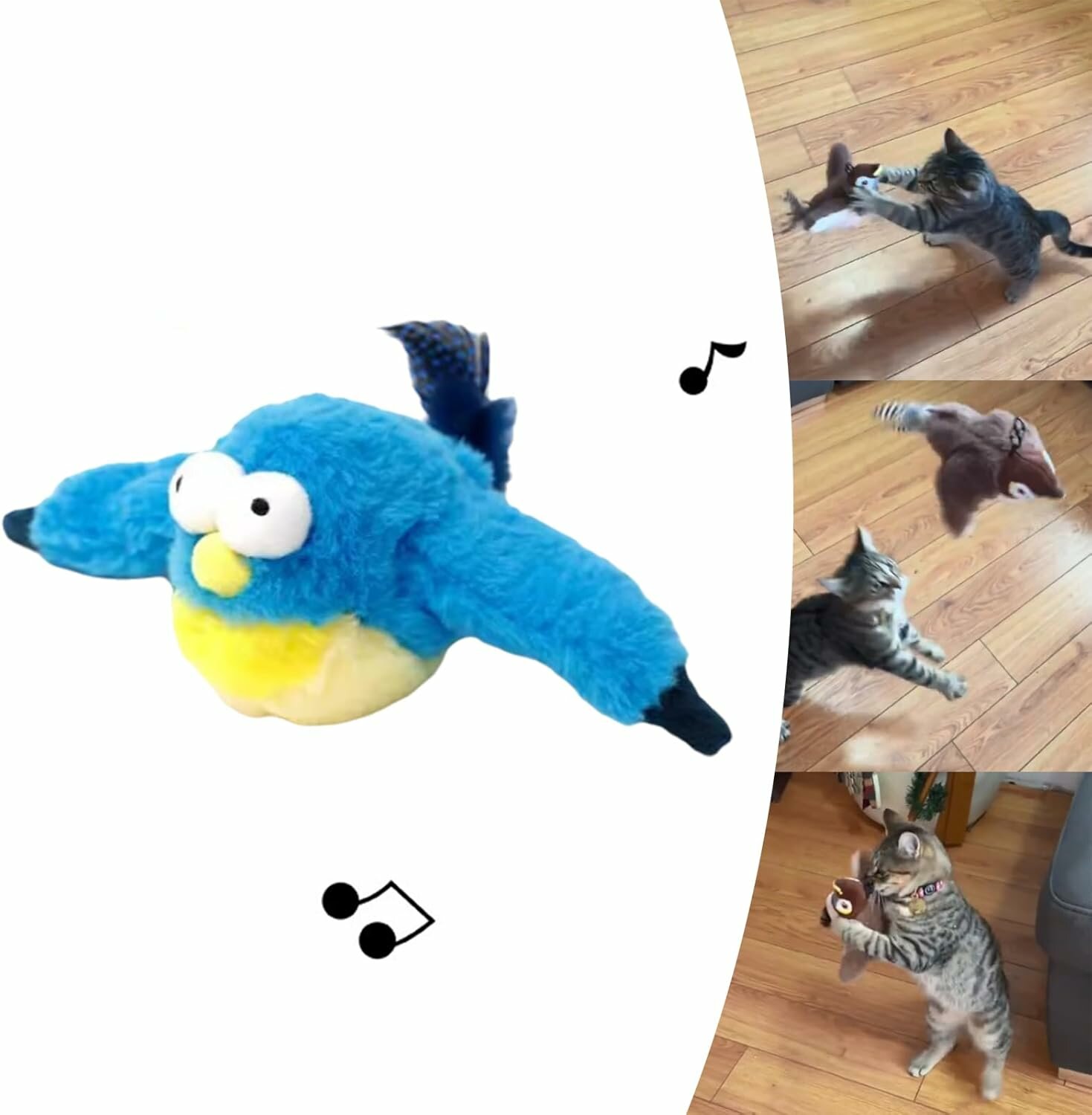 Кошачья игрушка, хлопающая крыльями, летающая интерактивная симуляция электрического воробья
