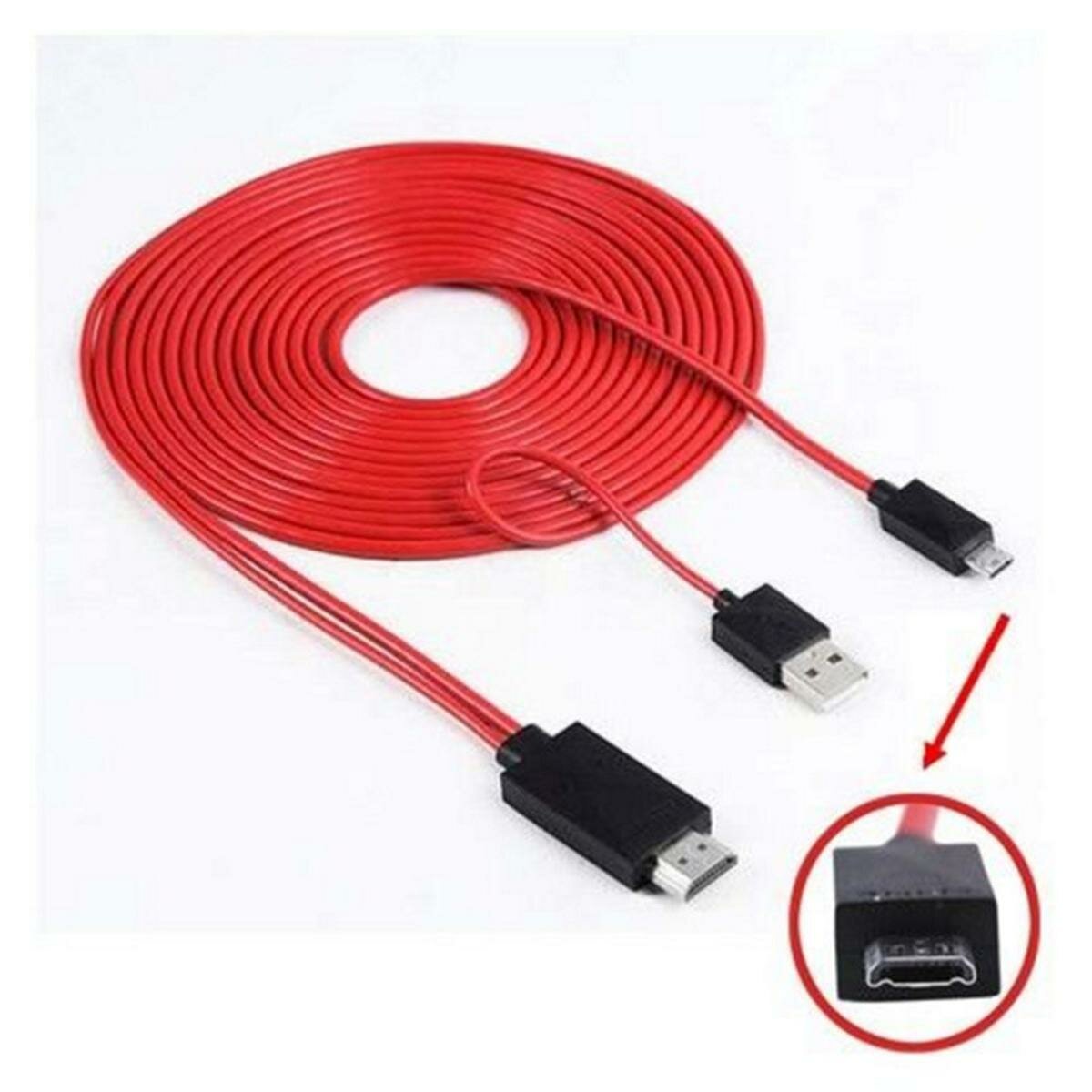 Адаптер кабеля Micro USB-HDMI 1080P HD TV для телефонов Android Samsung