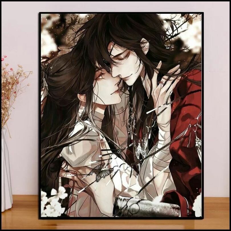 Картина по номерам, Аниме Благословение небожителей Heaven Official's Blessing, декоративная роспись набор 30x40 см холст на подрамнике, акриловые краски и кисти для творчества