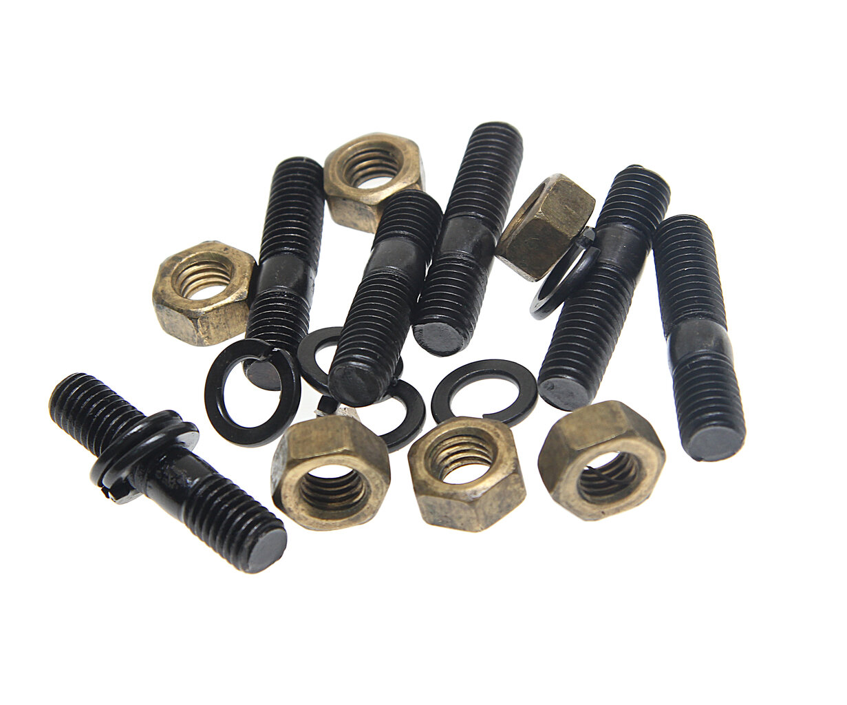 Крепеж КАМАЗ турбокомпрессора под 6 шпилек (шпильки, гайки, шайбы)