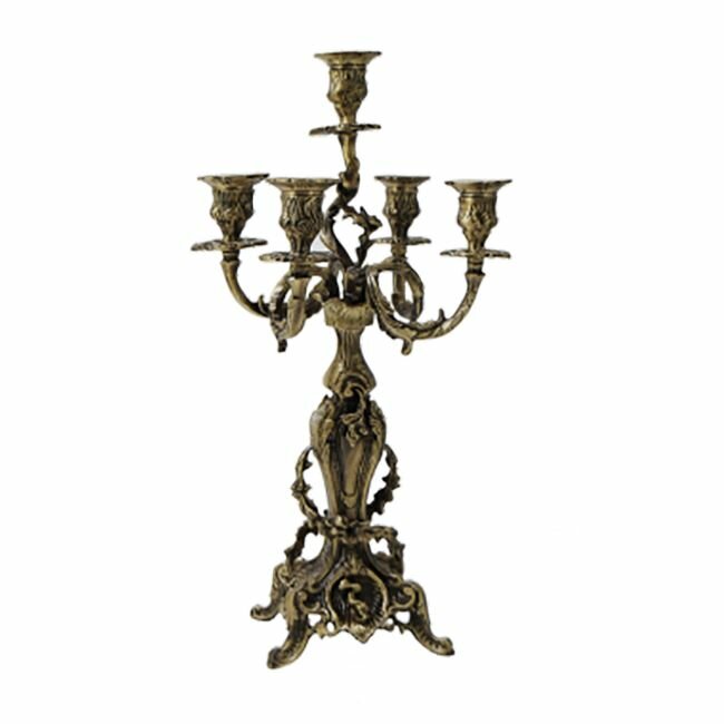 Канделябр из бронзы Голфино, антик