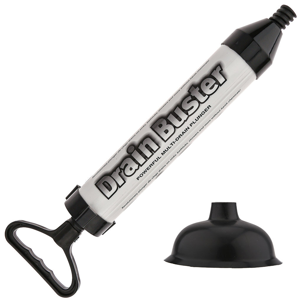 Вантуз КНР резиновый D 15 см, h 45 см, пневматический, с помповым насосом, пластмассовая ручка