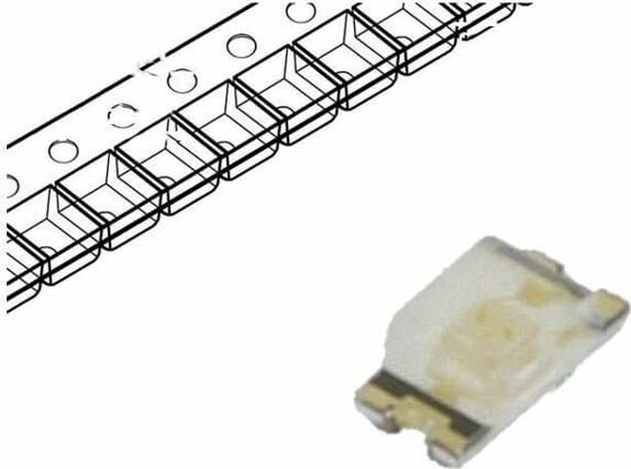 Светодиод Vishay VLMTG1400-GS08 LED SMD 1608 green 1200?2800mcd 1.6x0.8x0.55mm 73 град. 20mA 1 шт