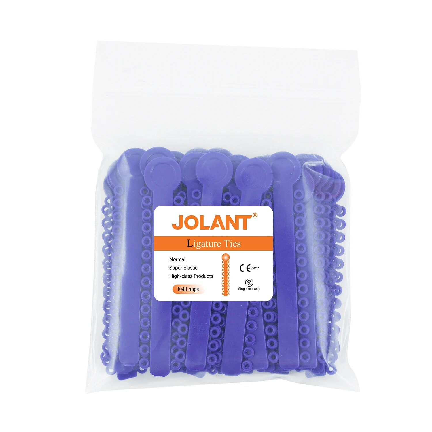 JOLANT Эластичные лигатурные стяжки для брекетов 1040 штук No.18-Grape Purple