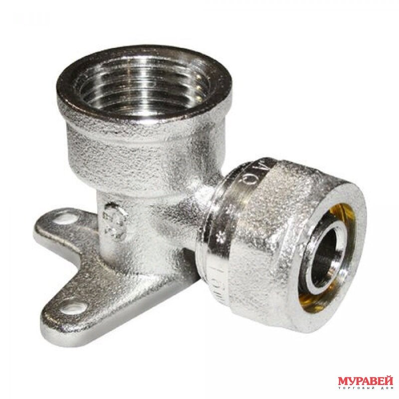 Фитинг_м/п угольник 1/2 цанга-гайка с крепежом PROFACTOR PF PF 494