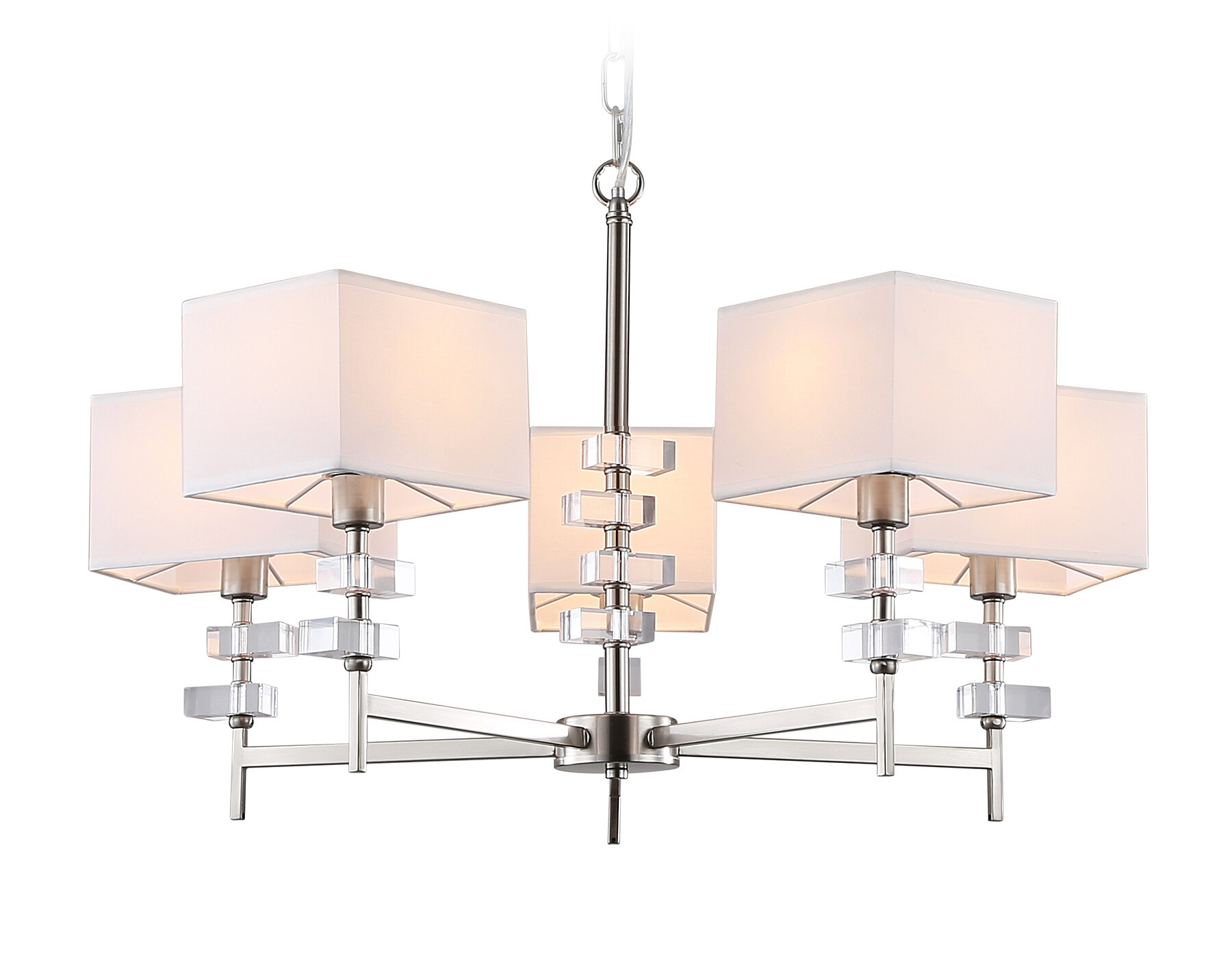 Подвесная люстра Ambrella Classic LH71321, E14, кол-во ламп:5шт, Никель