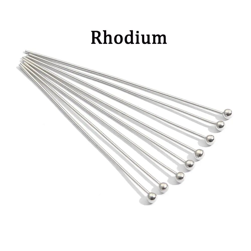 Булавки с шариком Rhodium, 16-50 мм