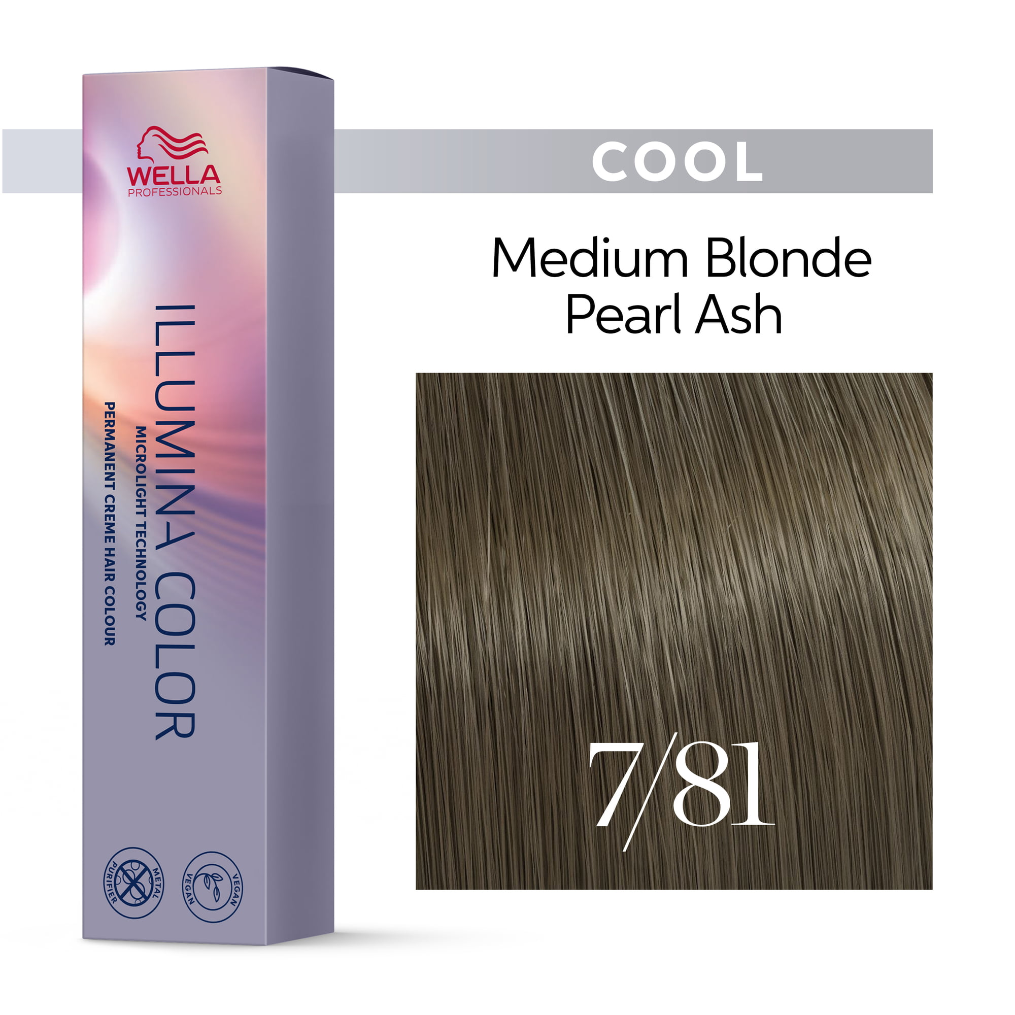 Wella Illumina Color 7/81 - Стойкая краска блонд жемчужно-пепельный 60 мл