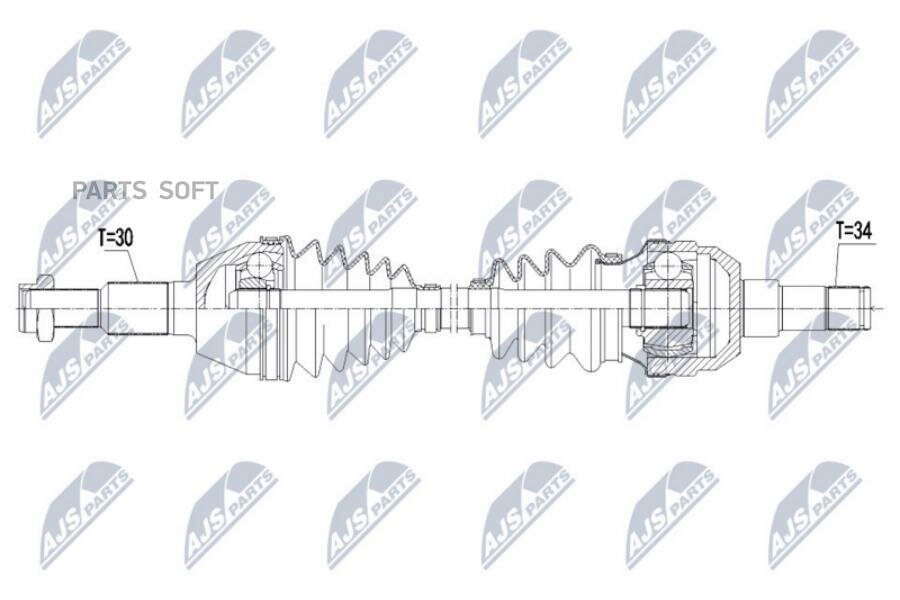NTY NPW-PL-085 полуось OPEL ANTARA 4WD 06-, CHEVROLET CAPTIVA 4WD 06- /TYLNA, LEWA/