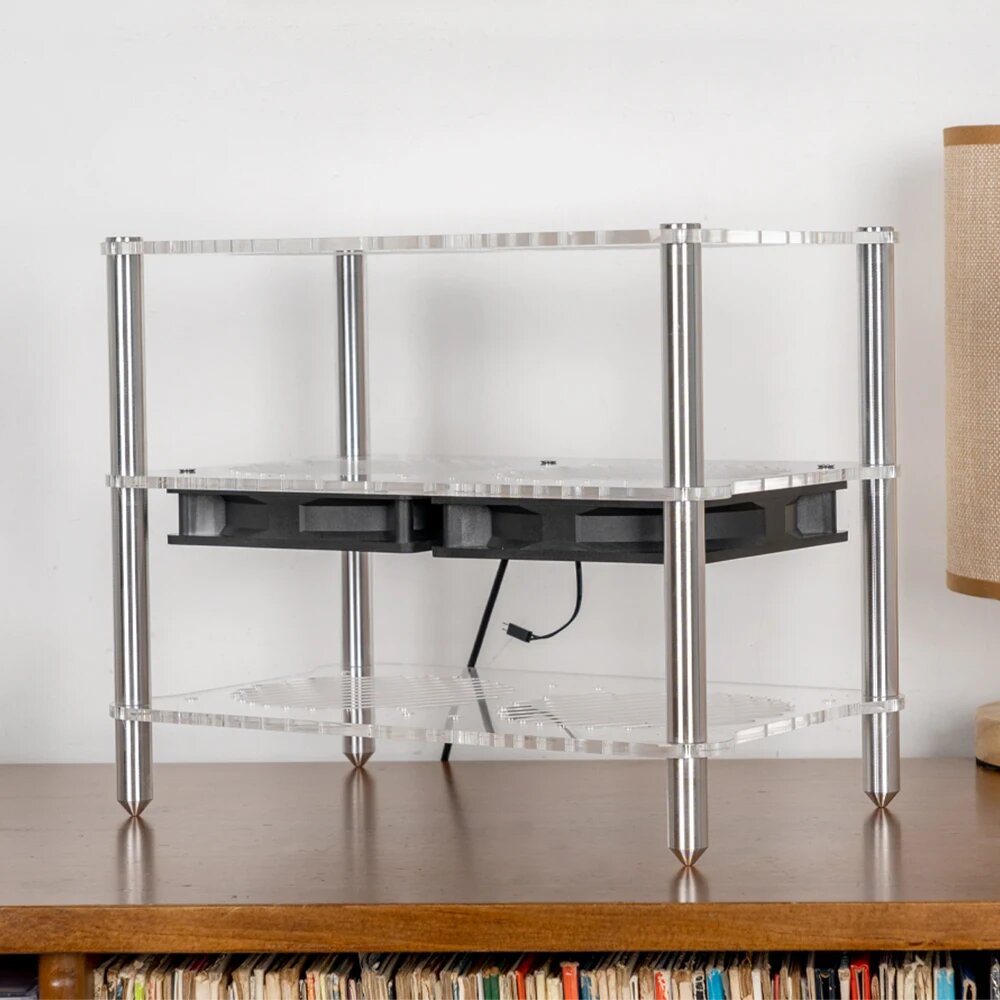 Fosi Audio Алюминиевая стойка для усилителя Rack and 2 x Fans