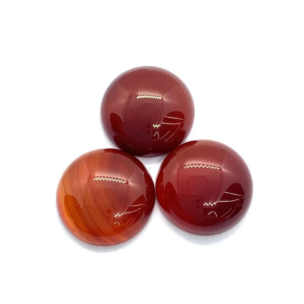Кабошоны из натурального камня 2 шт. Бордовый, 8mm-2pcs, Red Agate
