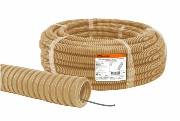 Труба гофрированная ПВХ d25мм сосна