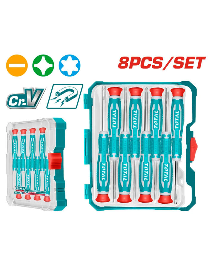 Набор отверток 8 шт TOTAL THT250826