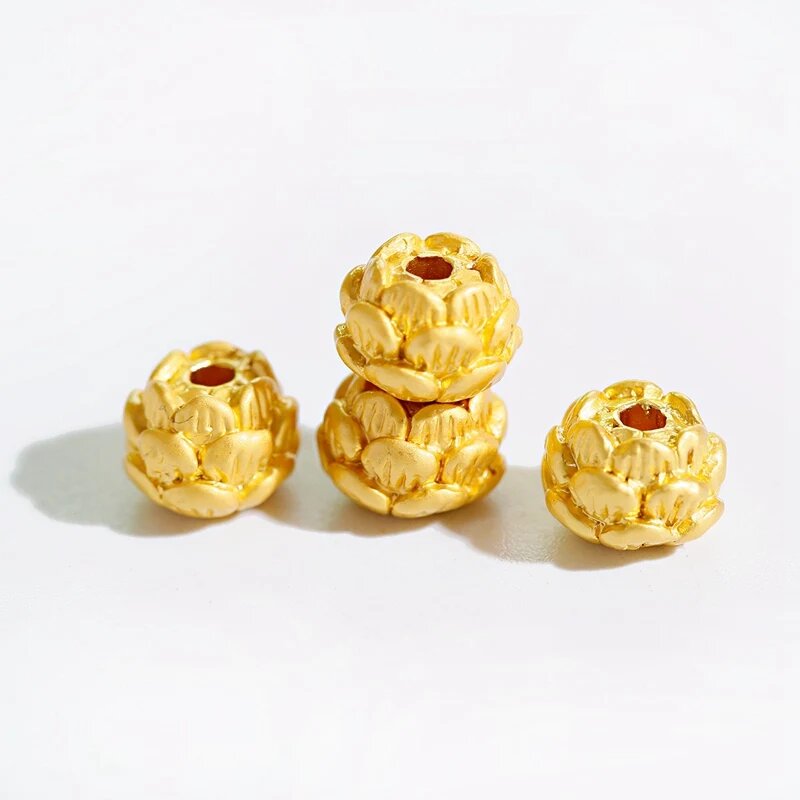 Бусины DOUVEI золотые лотос 10 шт. Lotus