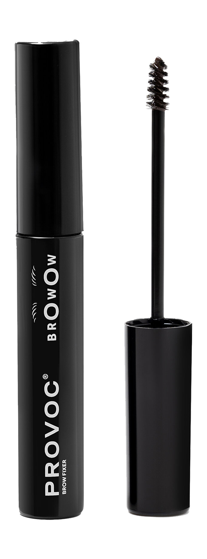 PROVOC Гель для фиксации формы бровей стойкий Browow Brow Fixer, 2,3 мл, 20 Dark Brown темно-кор