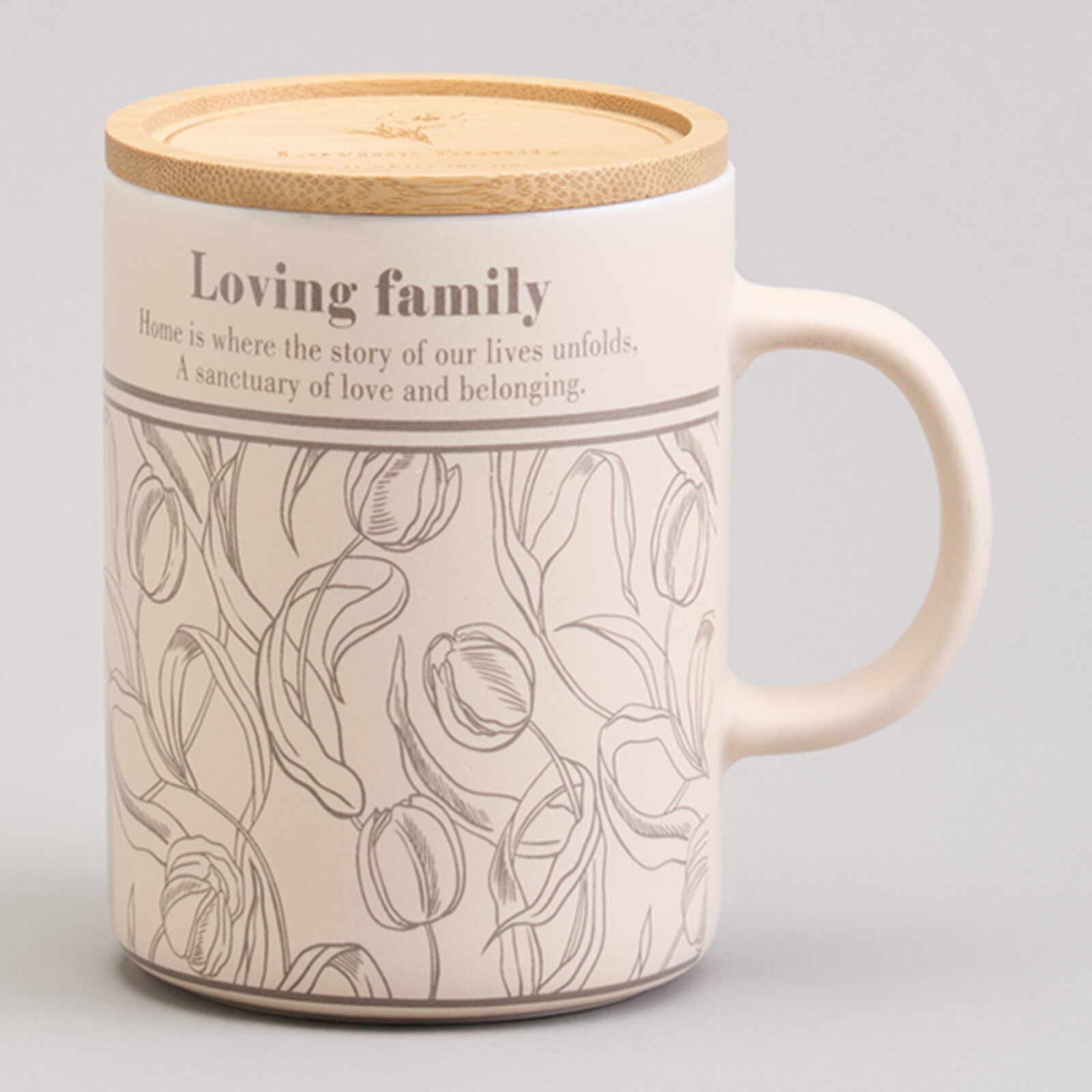 Кружка lefard 400мл с бамбуковой крышкой sweet home 8*10.9cm KSG-756-479