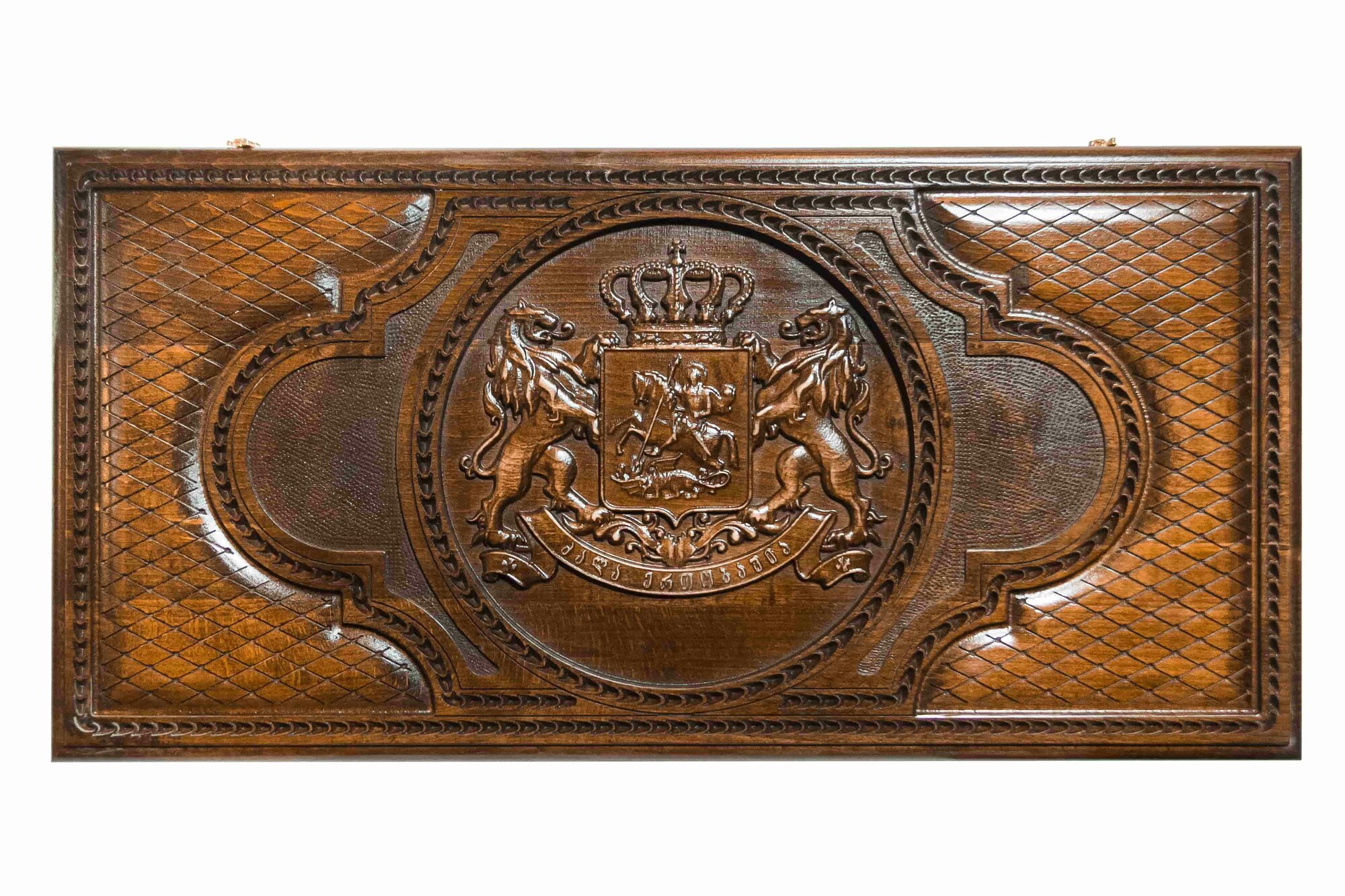 Нарды и шашки резные Герб Грузии 61 х 61 см бук Армения 62522 Mkhitaryan