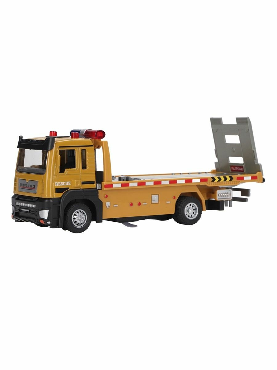 Модель бортового прицепа из сплава 1/32, яркий цвет, светодиодная подсветка и музыка, забавная игрушка для детей, коллекционная модель грузовика