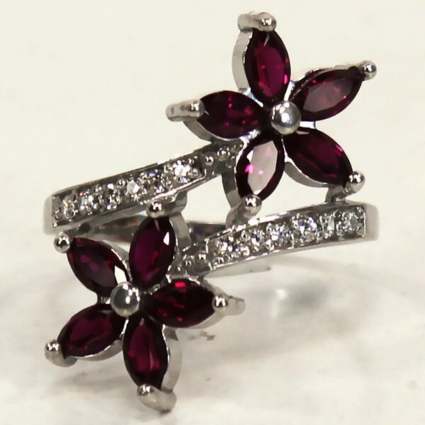 Кольцо, серебро, 925 проба, родирование, фианит