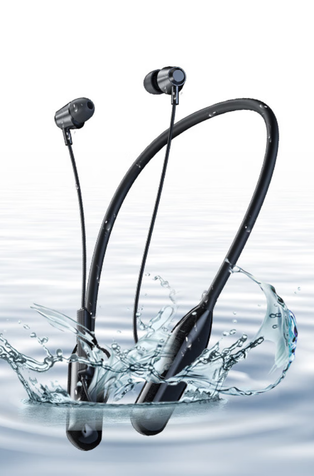 Беспроводные наушники OKSJ Bluetooth Neckband Earphones, цвет черный