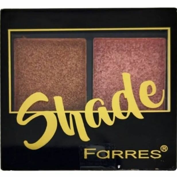 Тени для век FARRES "Shade", тон 07, Пыльная роза, 2 цвета