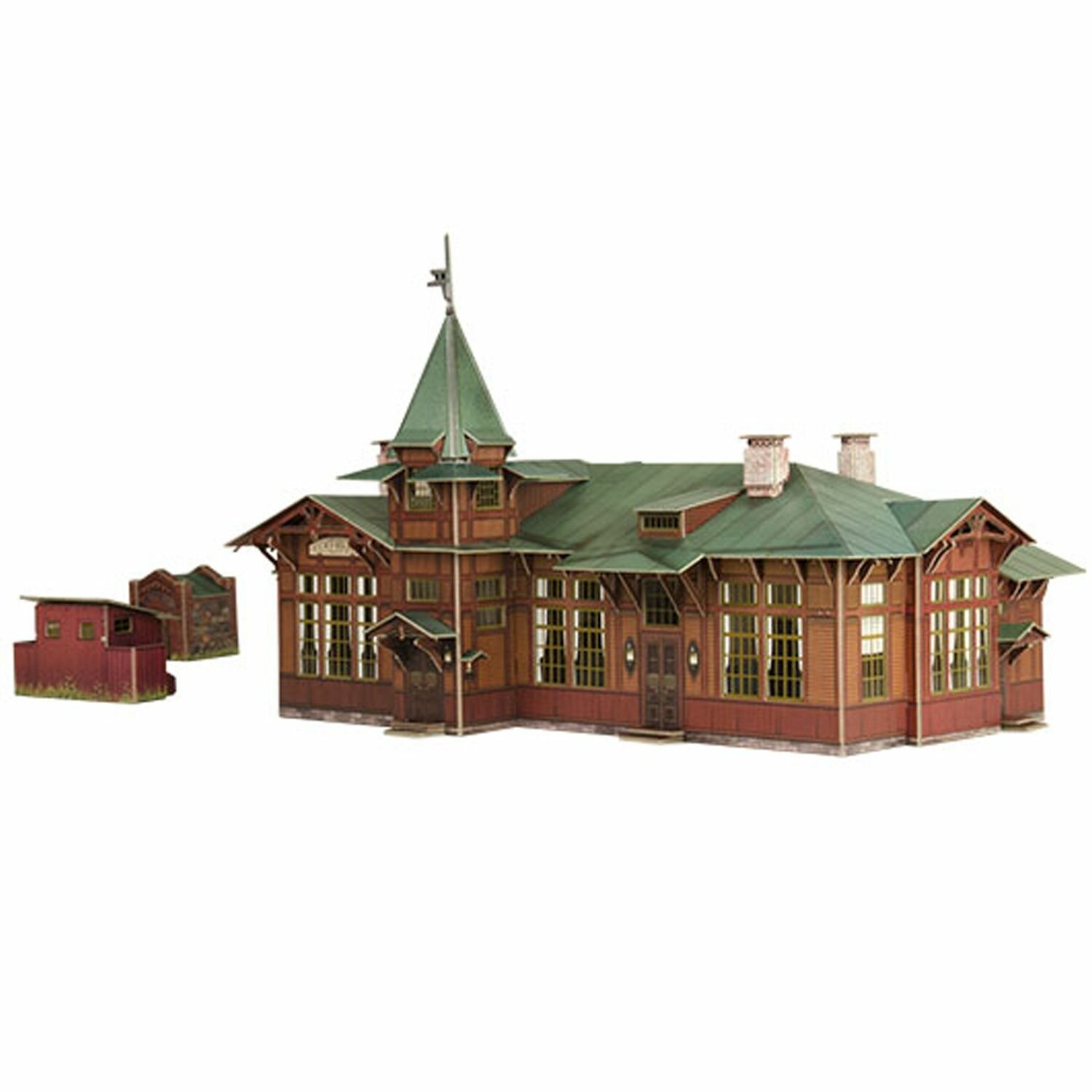 Сборная модель Умная Бумага "Вокзал Куженкино", картон, масштаб 1:87